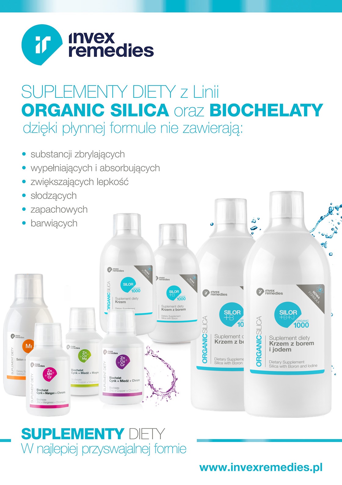 INVEX REMEDIES SILOR+KOBALT ORGANIC 1000 Krzem z metylokobalaminą 500ML